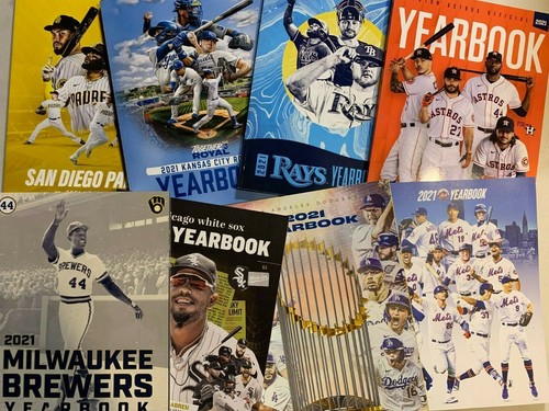 VINTAGE MAJOR LEAGUE BASEBALL OFFICIAL YEARBOOKS 10 DIFFERENT MLB SAVE ...