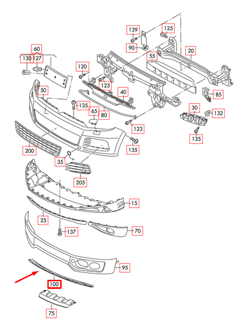 Volkswagen Touareg 7p Front Lower Bumper Grill 7P68536739B9 2013 ...
