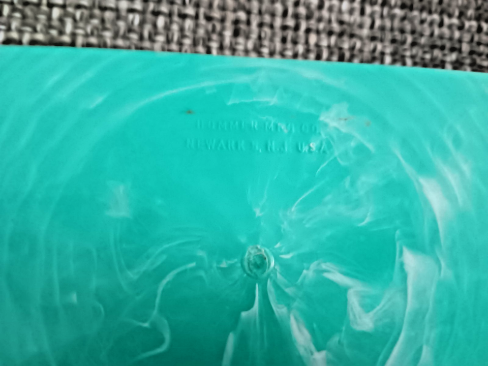 Hommer's Plastic Triangular Shaped Hanky Box Ballerina on Lid Green ...