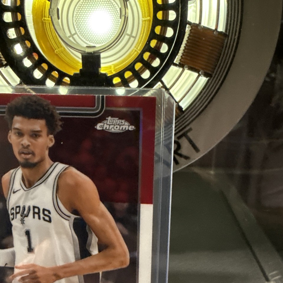 2025 Topps Chrome Basketball Victor Wembanyama Red White Blue Parallel ...