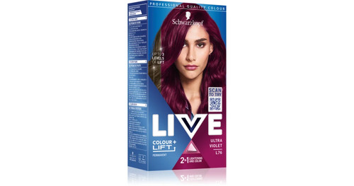 Schwarzkopf LIVE Colour + Lift permanent hair dye L76 Ultra Violet ...