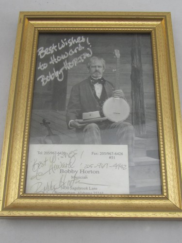 Rare Bobby Horton Civil War Musician Signed Picture and Business Card ...