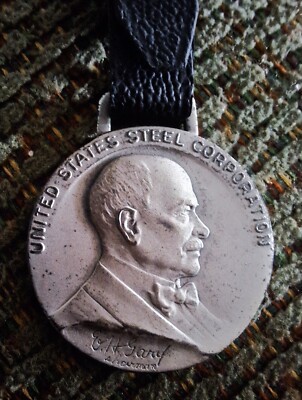 United States Steel Corporation 35 Years Service Medal & Strap Sterling ...
