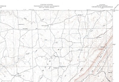 Crossville Quadrangle Alabama 1949 USGS Topo Map 7.5 Minute Topographic ...
