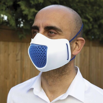 COPPI BIOM Reusable Protective Face Cove Mask w/ Filters Washable White ...