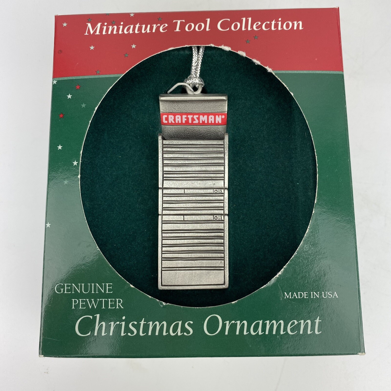 2 Craftsman Collectible Miniature Ornaments Pewter Tool Chest & Bronze ...