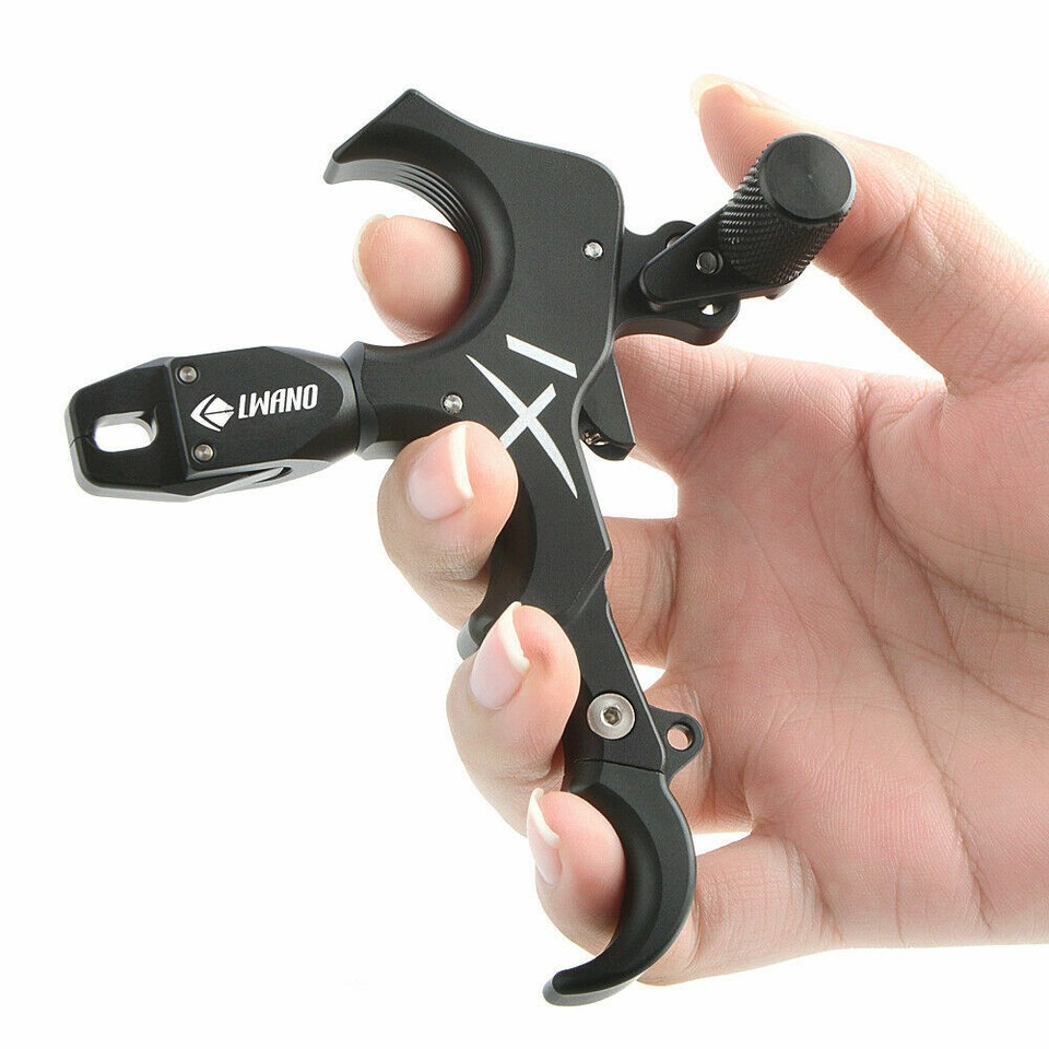 Archery Hunting Grip Compound Bow Release Aids 3 4 Finger Thumb Trigger ...