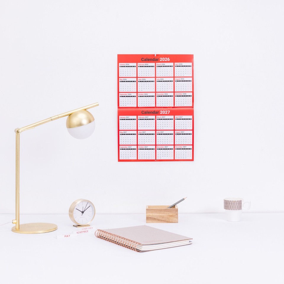 2026 Calendar 5 Columns Wall Monthly Planner Staff Rota Family ...