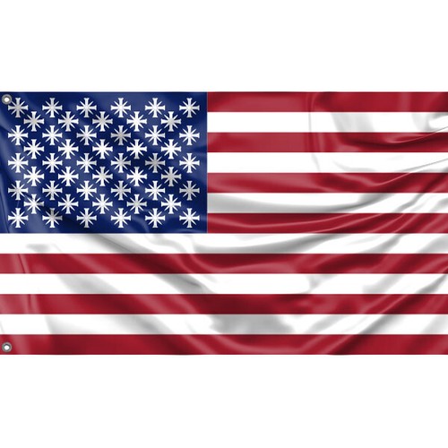 Far Cry, Eden's Gate USA Flag Unique Design, 3x5 Ft / 90x150 cm size ...