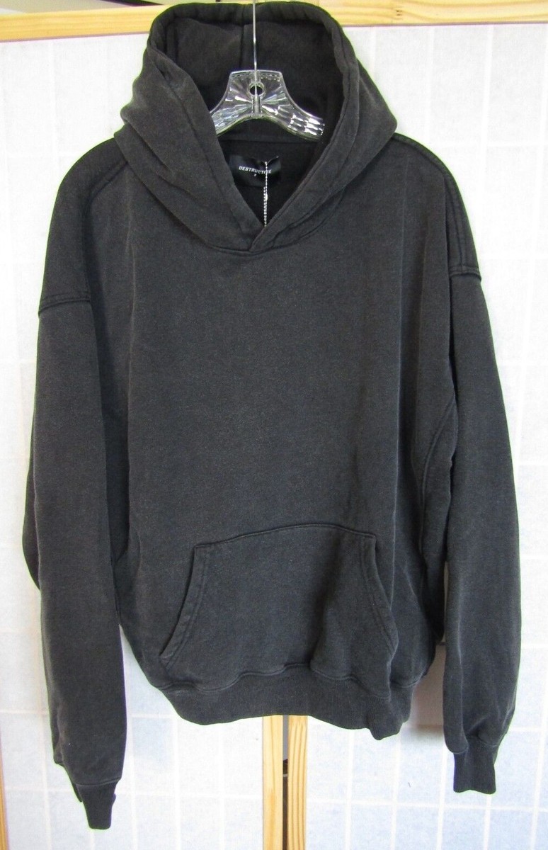 NWT Destructive Washed Grey Hoodie Sweatshirt w/Guarantee NWT Destructive Washed Grey Hoodie Sweatshirt w/Guarantee