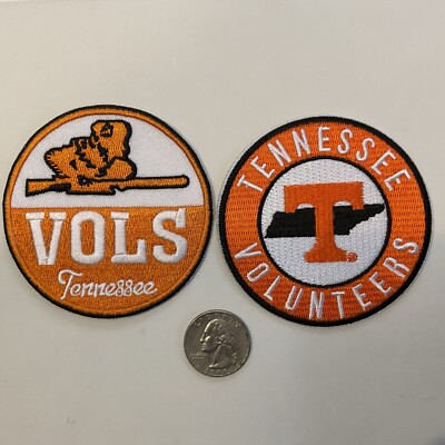(2) Tennessee volunteers Vintage VOLS Embroidered Iron On Patches Patch ...