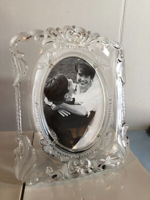 GREAT CONDITION Mikasa Princess Crystal Frame 6.5" x 9" Oval Pic #F0 | eBay