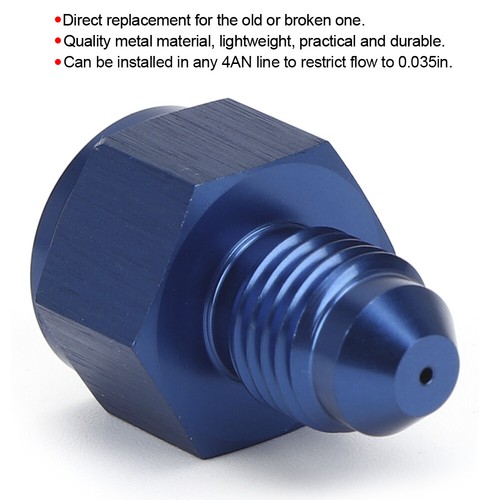 USA 4AN INLINE Oil Inlet Restrictor Fitting 0.035" Garrett GT GTX GT25 ...