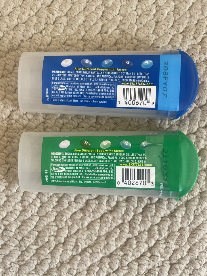 Rare Vintage *NEW* Empty Spearmint & Peppermint Discontinued Skittles ...