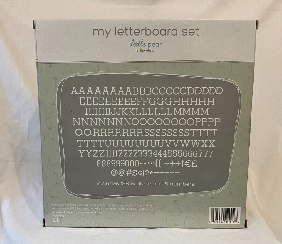 NEW Little Pear 10" x 10" Letterboard Set, Includes 188 Letters ...