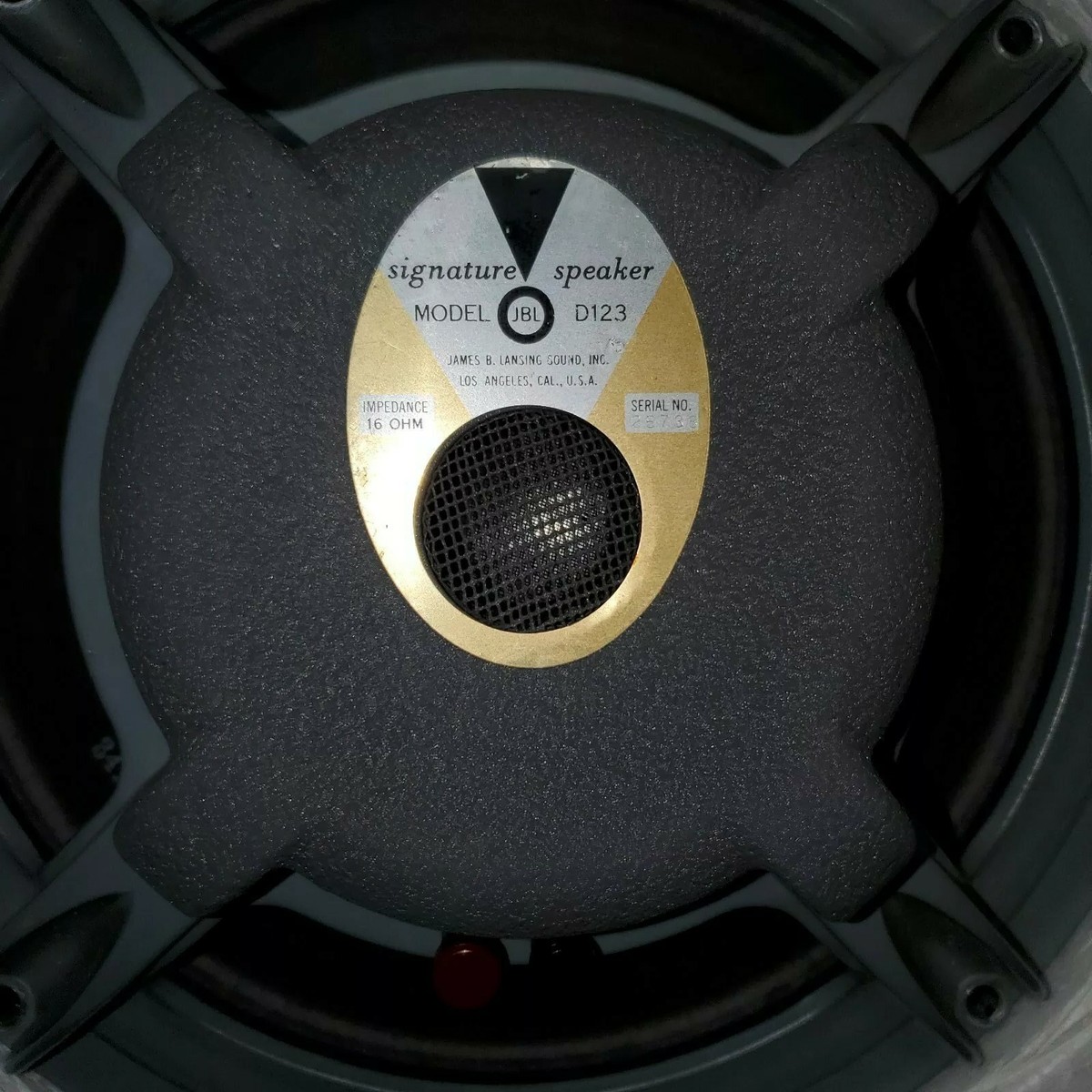 Nice VTG JBL D123 12'' Full Range Speaker 16 ohm with Nice VTG JBL D123 12'' Full Range Speaker 16 ohm with