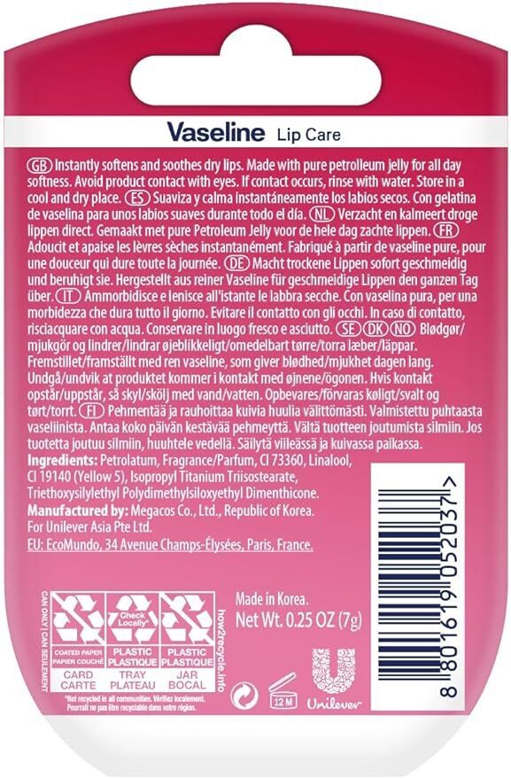 Vaseline Lip Therapy Tub Lip Balm 7g - Rosy Lips 305210231597 | eBay