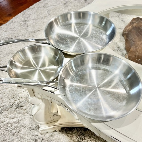 CALPHALON 1388,1390,1392 Stainless Steel 12” 10” & 8” Skillet Frying ...