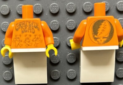 Grateful Dead Genuine Lego Orange Torso, Arms & Yellow Hands w/ Custom ...