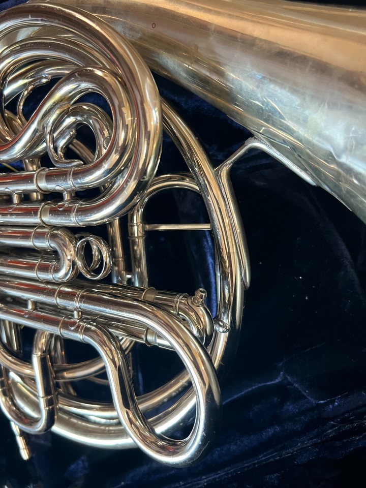 Conn 8D Silver Double French horn with case and mouthpiece, USA | eBay