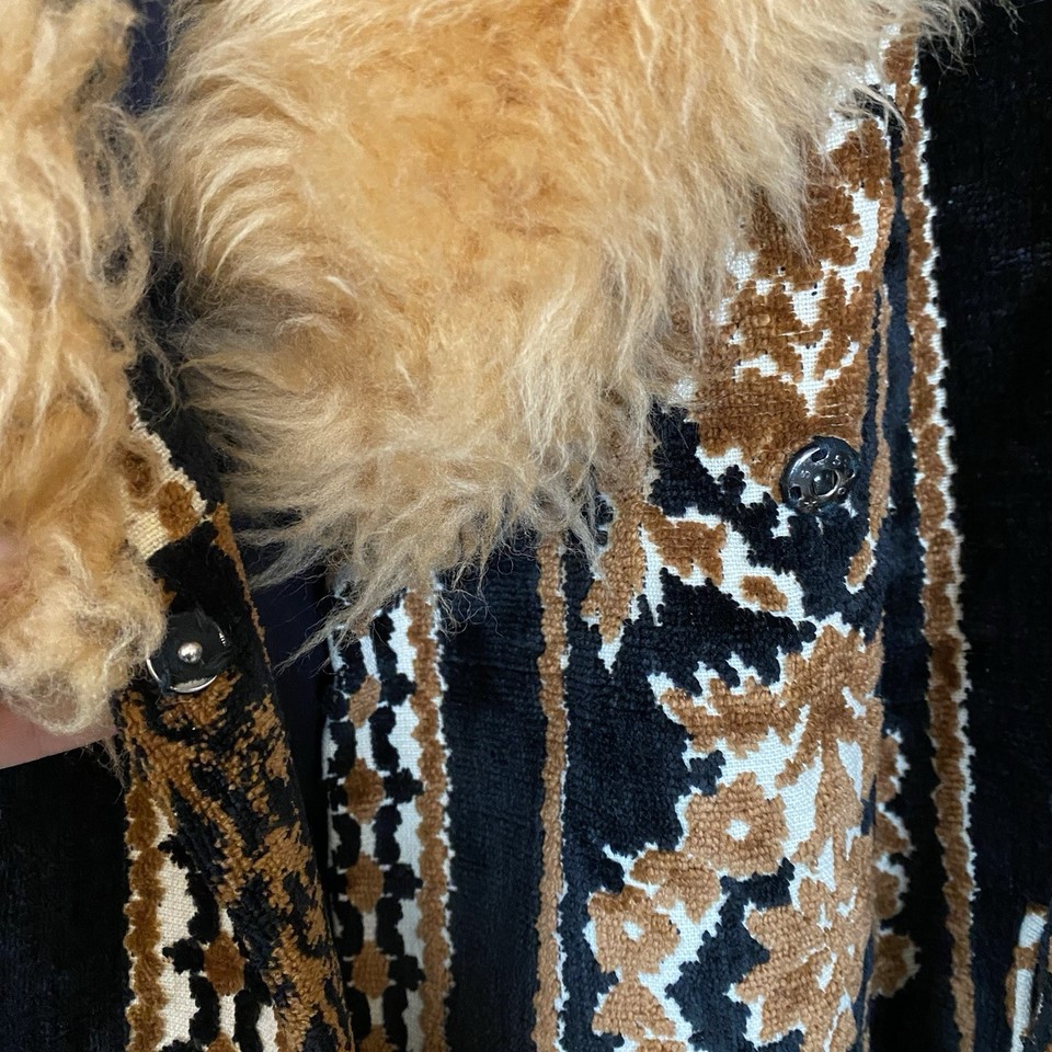 Vtg 1960's Country Pacer Multicolored Tapestry Faux Fur Penny Lane Coat ...