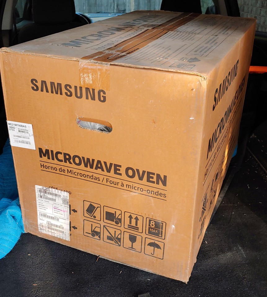 NEW! Samsung low profile over the range stainless microwave w/receipt ...