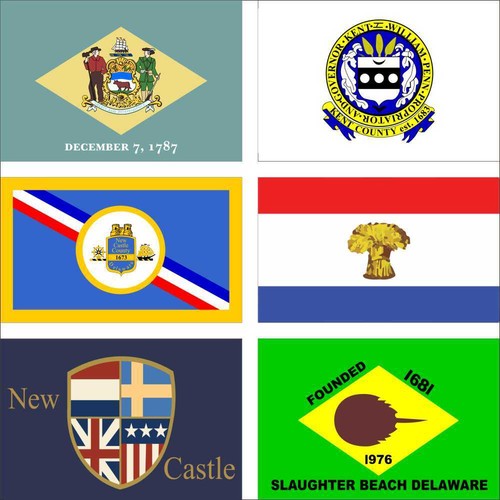 USA Delaware Flag Kent New Castle Sussex County New Castle Slaughter ...