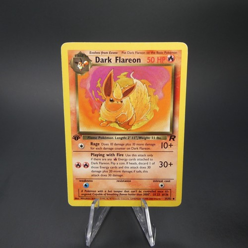 Pokemon TCG Dark Flareon 35/82 Team Rocket 1st Edition Non Holo ...