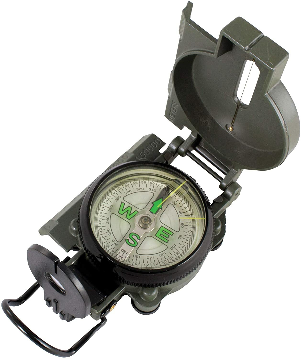 Military Compass Lensatic Sighting Wire Hiking Camping Hunting Survival ...