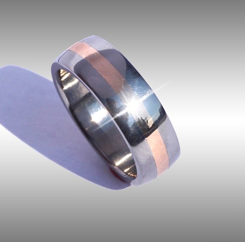 CUSTOM SR-71 BLACKBIRD TITANIUM PART RELIC ARTIFACT RING w/ 10K ROSE ...