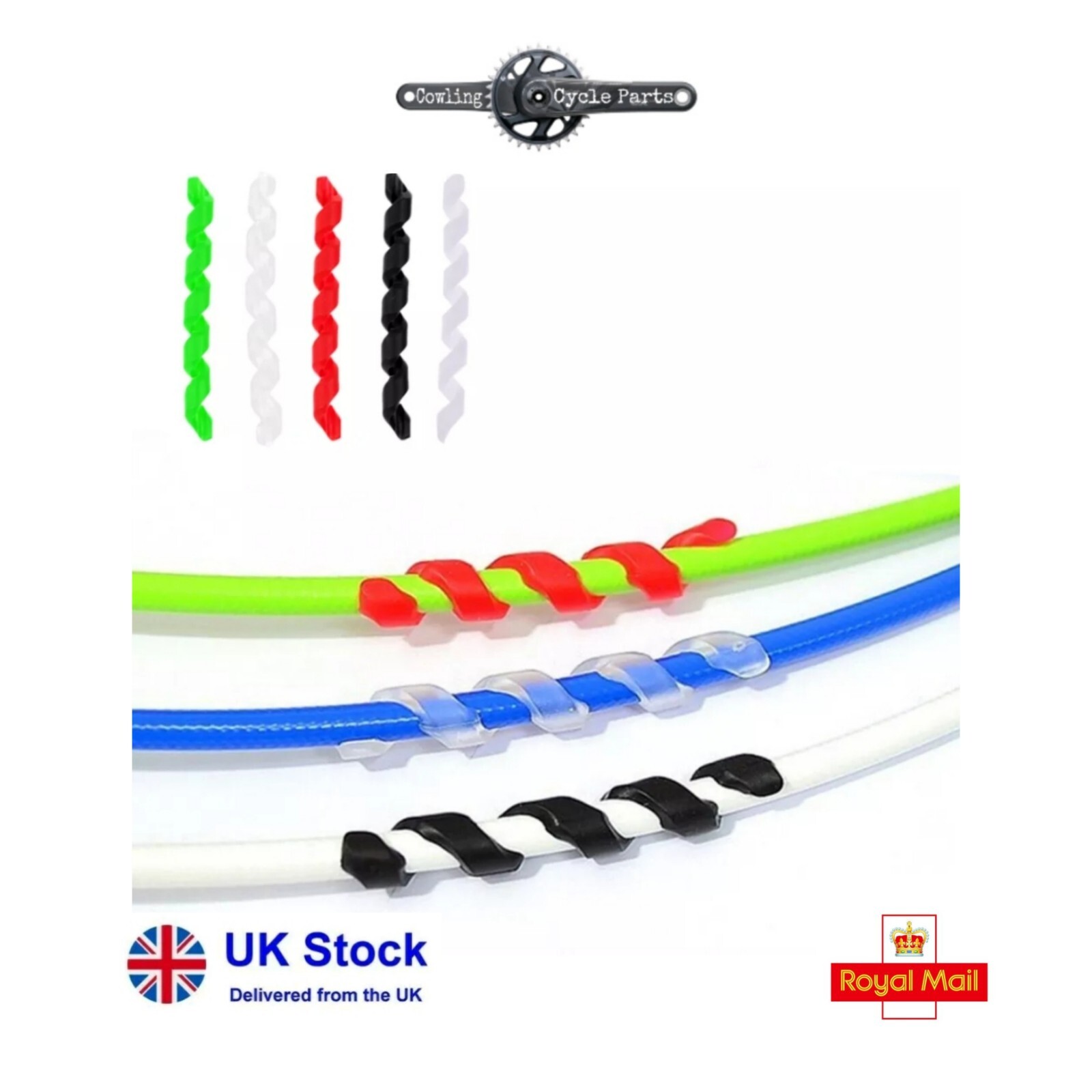 5 or 10 SPIRAL SILICONE RUBBER BIKE FRAME PROTECTOR CABLE OUTER BRAKE ...