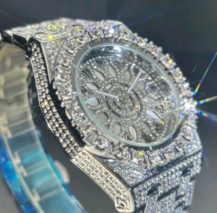 NEW! Silver 2025 Mens ICED OUT VVS SKELETON MOISSANITE/DIAMOND ...