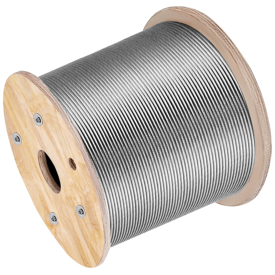 Uimoso T316 Stainless Steel Cable 1/8" 1x19 Steel Wire Rope Railing Kit ...