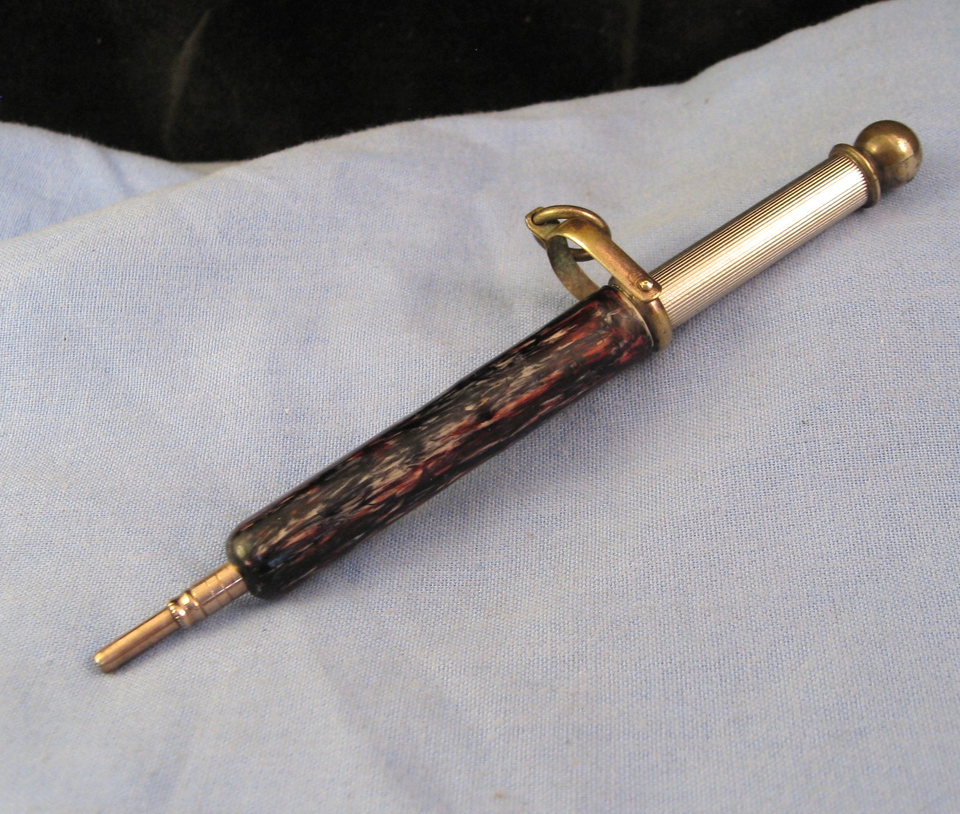 ANTIQUE BAKELITE MECHANICAL PROPELLING TELESCOPIC MAGIC PENCIL STIRRUP ...