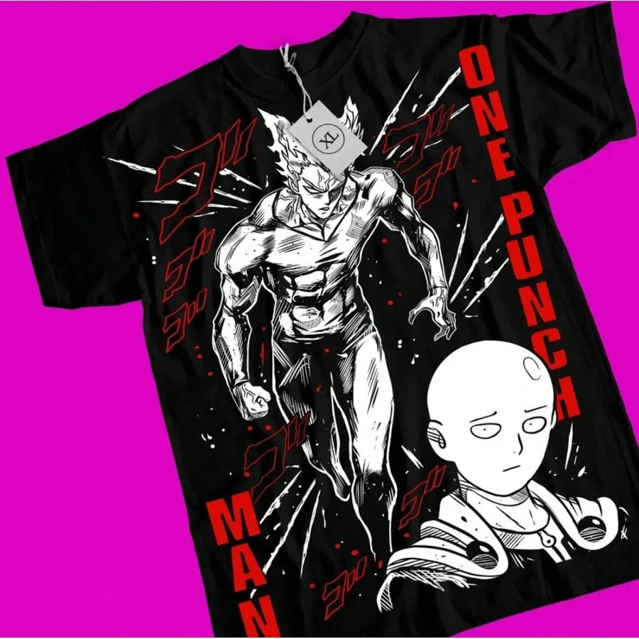 One Punch Man T Shirt SAITAMA Garou King Anime Unisex 15 | eBay