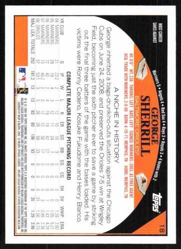 2009 Topps Black #18 George Sherrill Black | eBay