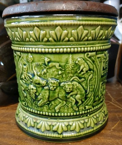 Vintage Marzi & Remy German Porcelain Tobacco Humidor Jar w/Lid 60s 5 1 ...