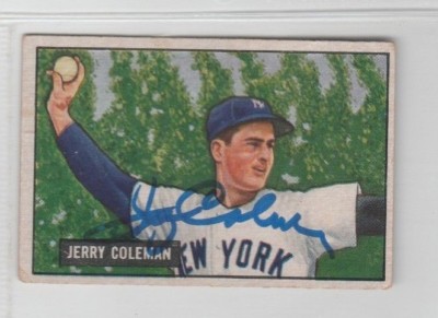 Jerry Coleman 1951 Bowman signed auto autographed card Yankees | eBay