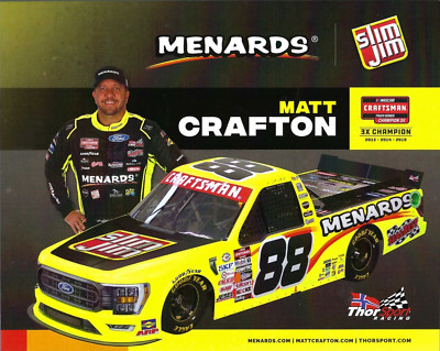 2023 MATT CRAFTON “SLIM JIM" #88 NASCAR CRAFTSMAN TRUCK SERIES POSTCARD ...