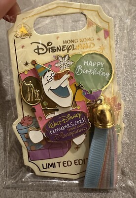 Disney pins HKDL Frozen Olaf Walt Birthday 2023 LE500 Pin | eBay