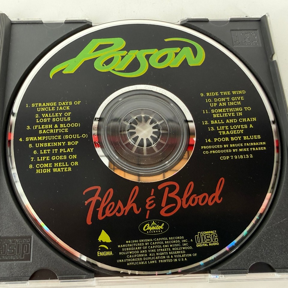 Poison - Flesh & Blood CD 1990 Hard Rock Capitol Records | eBay