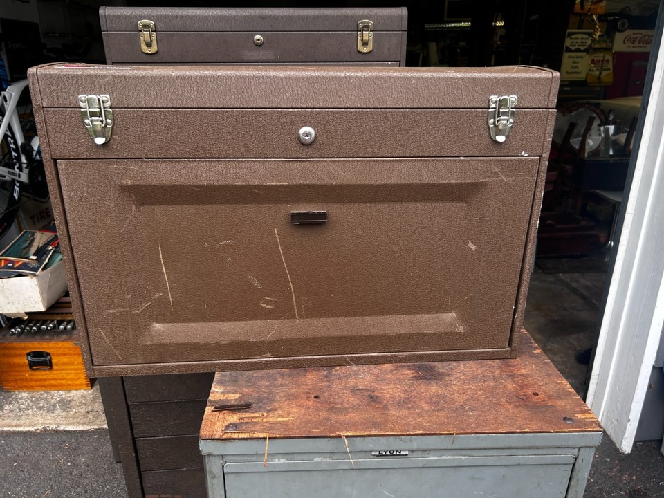 MACHINIST TOOLS LATHE MILL Machinist LARGE Craftsman Machinist Tool Box ...
