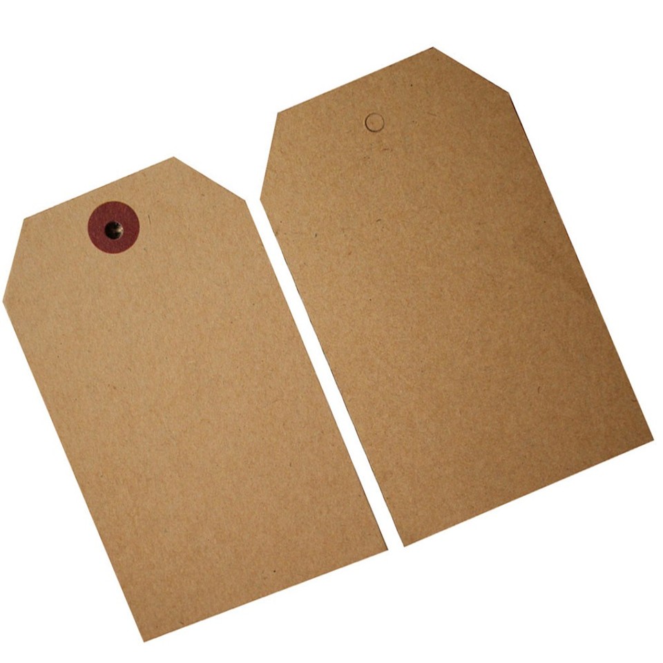 100pcs etichetta d'imballaggio Brown Kraft Paper Tag Etichetta fai da ...
