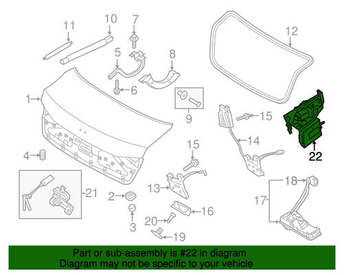 ⭐Genuine⭐ POWER TRUNK DRIVE MOTOR ASSY for Hyundai Genesis G80 2015 ...
