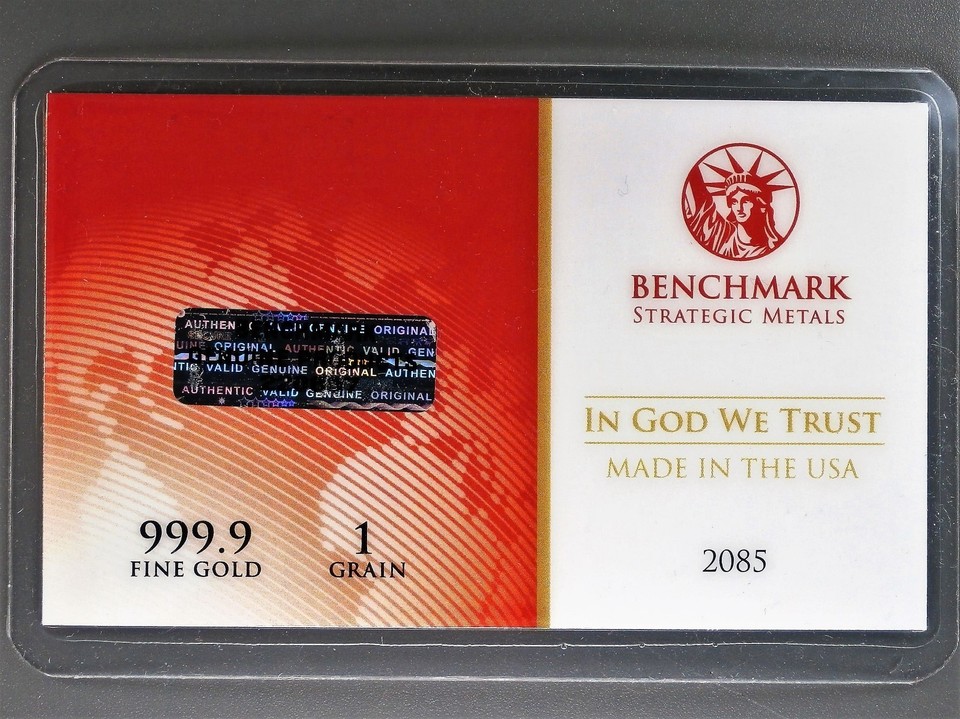GOLD 1/15 Gram Gold Bar 24K 999.9 Fine Gold Bullion Bar in sealed cert ...