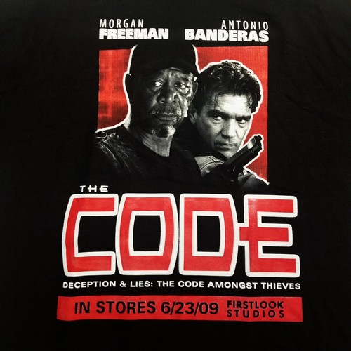 The Code Starring Morgan Freeman Antonio Banderas Movie XL Mens T-Shirt ...