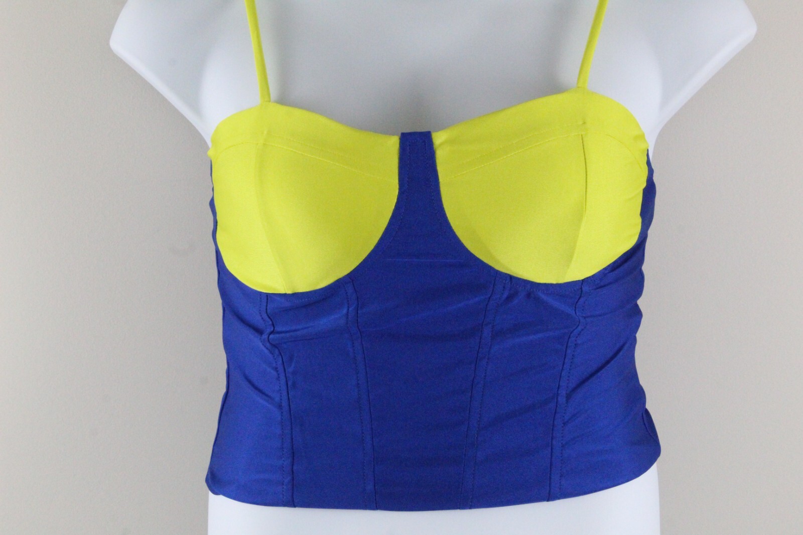 Two-Tone Corset Top Julia Size 1X Color Royal Blue / Yellow NWT | eBay