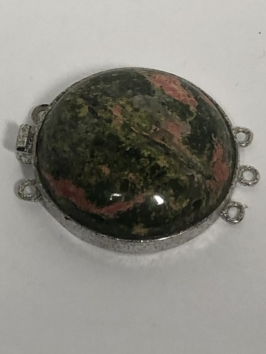 Green Pink White Round Jasper 3-String Box Clasp | eBay