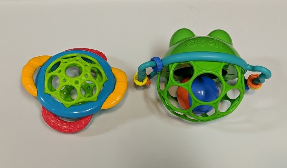 OBall Lot of 2 Frog Ball, Grasp & Teethe Teether Grippers | eBay