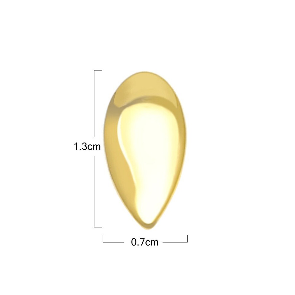 Single Tooth Fang Grillz Silver/14K Gold Plated Grill Cap Vampire ...